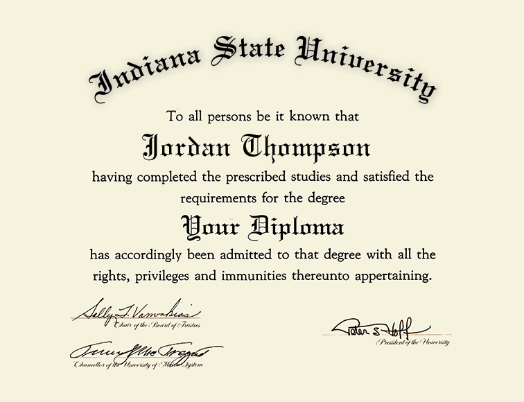 Indiana State University Diploma