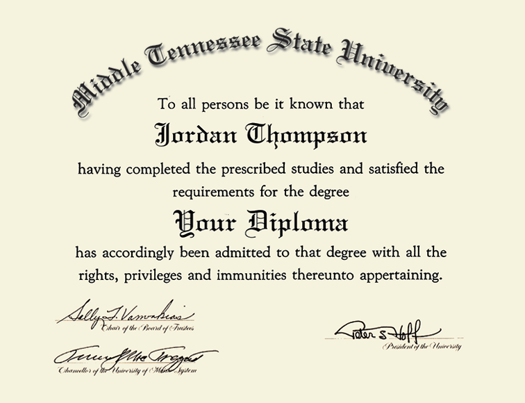 Tennessee State Diploma Frame App | Appalachian State University