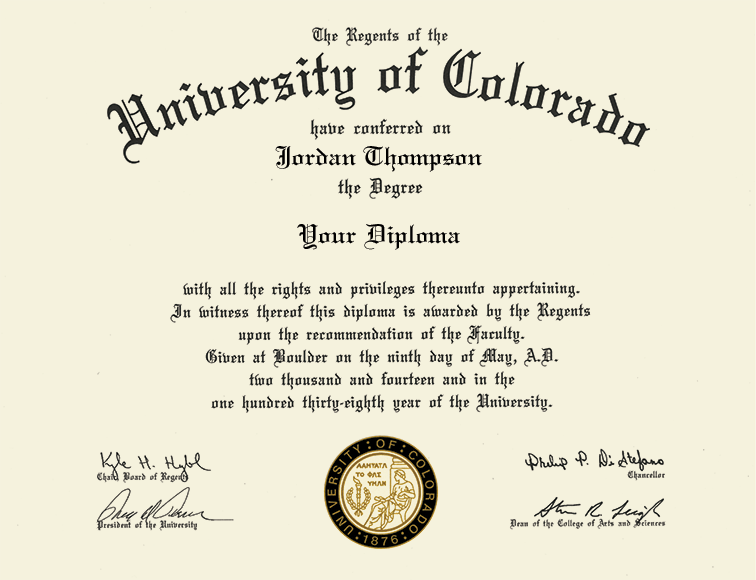 University Of Colorado Diploma