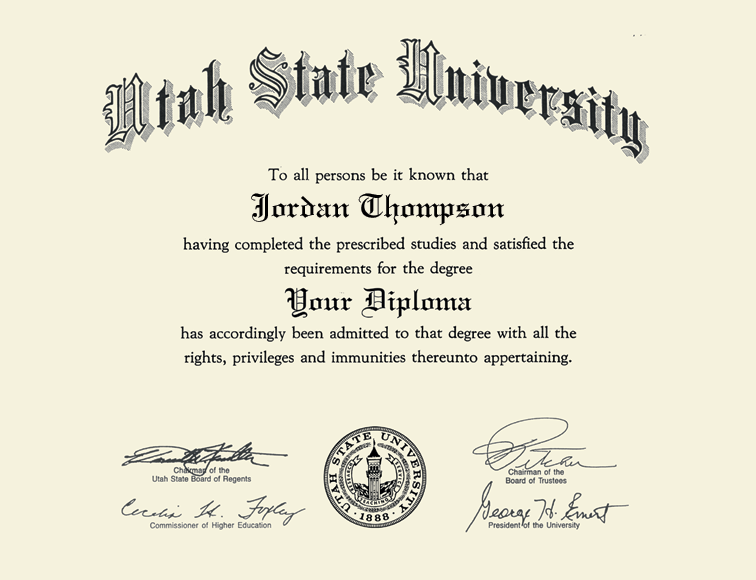 Utah State University Diploma I Framed And Hung My WGU Diploma With My