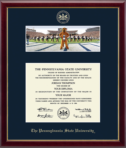 Petite Mahogany OSU Diploma Frame Gold Trim Ohio State University ...