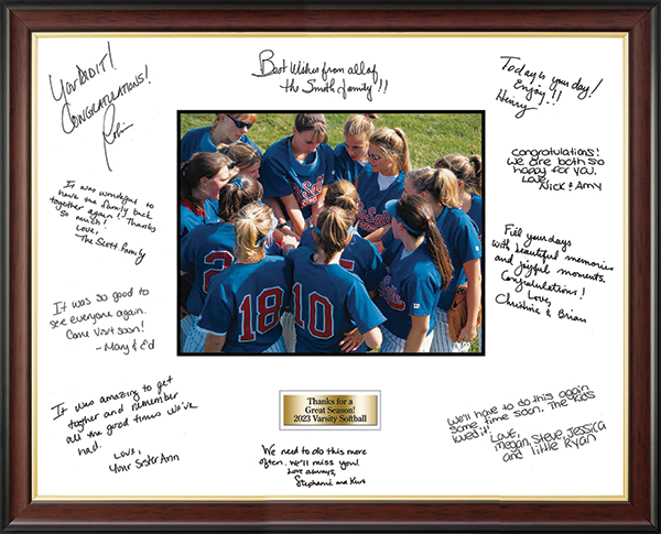 Autograph Frame - Gold Plate - 16 x 20 - fits 8x10 photo - Horizontal ...