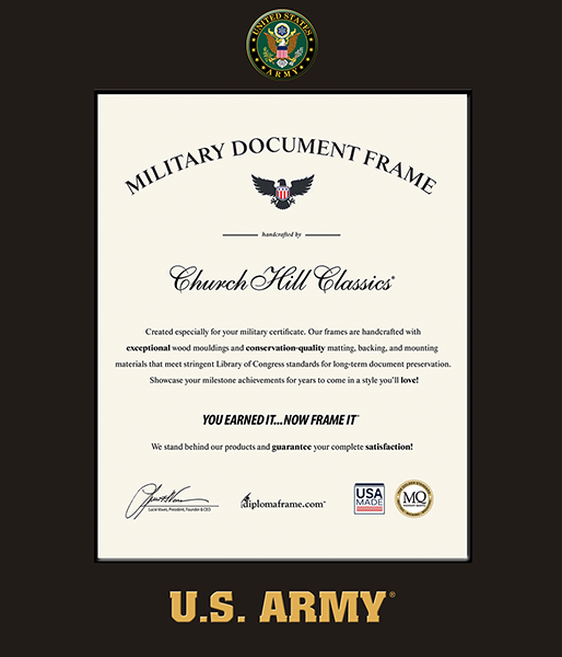Army Vertical 11"x14" - Spectrum Wall Certificate Frame