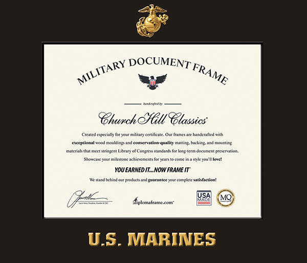 Horizontal 11"x14" - Spectrum Wall Certificate Frame in Expo Black ...