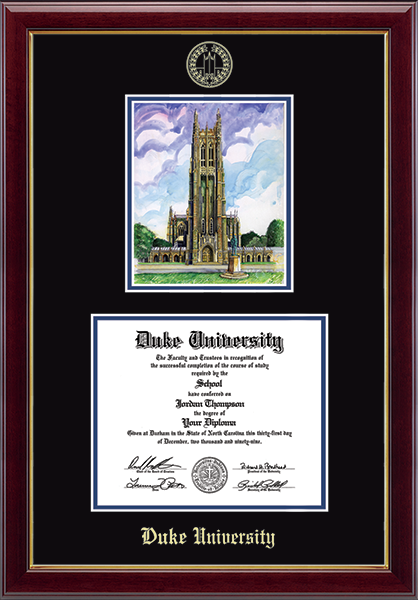 Campus Scene Overly Edition Diploma Frame in Gallery Duke University ...