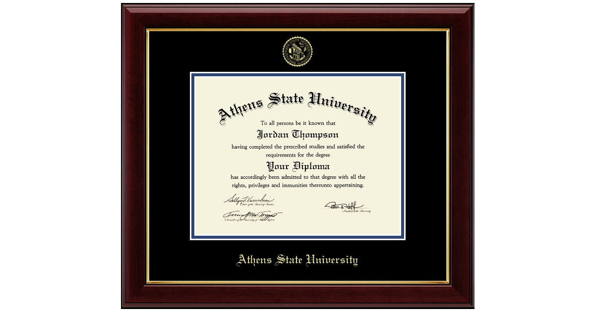 Gold Embossed Diploma Frame in Gallery Athens State University - Item ...