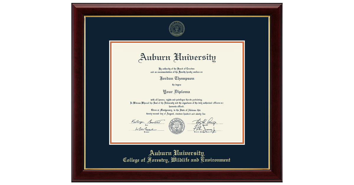 Gold Embossed Diploma Frame in Gallery Auburn University - Item #110732 ...