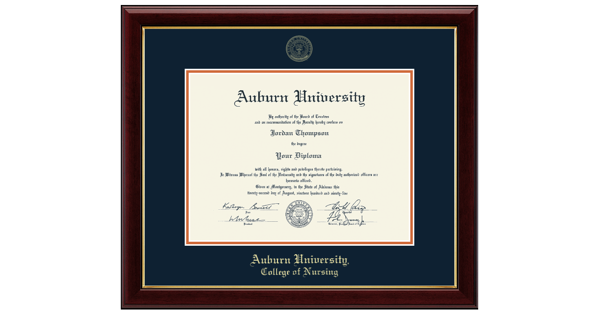 Gold Embossed Diploma Frame in Gallery Auburn University - Item #110732 ...
