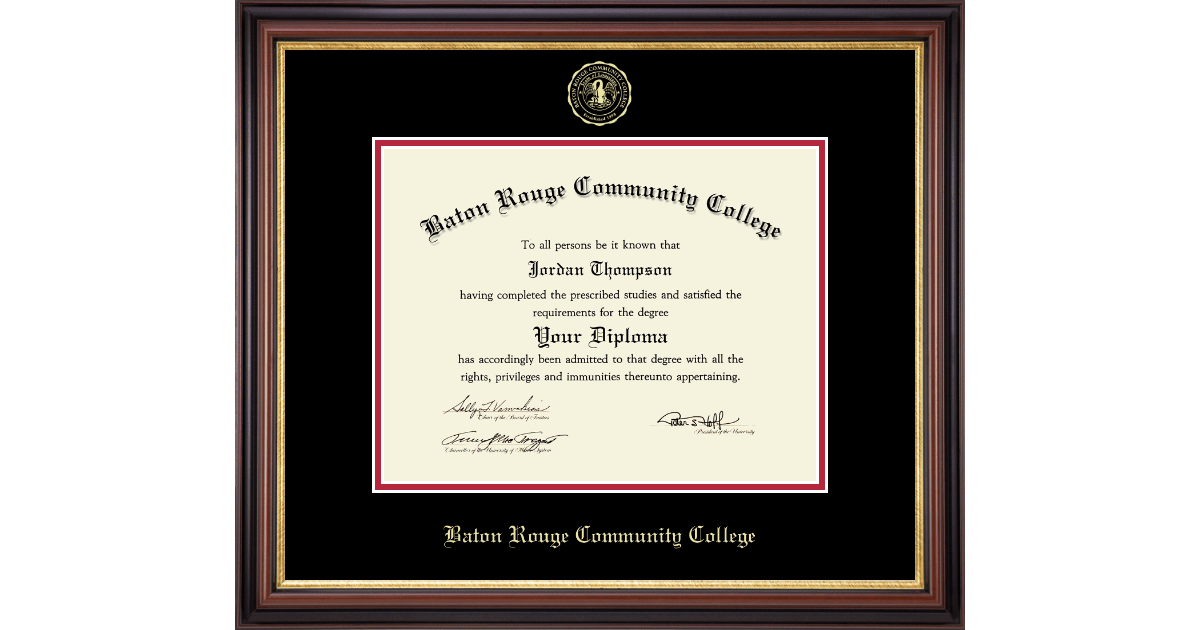Gold Embossed Diploma Frame in Regency Gold Baton Rouge Community ...