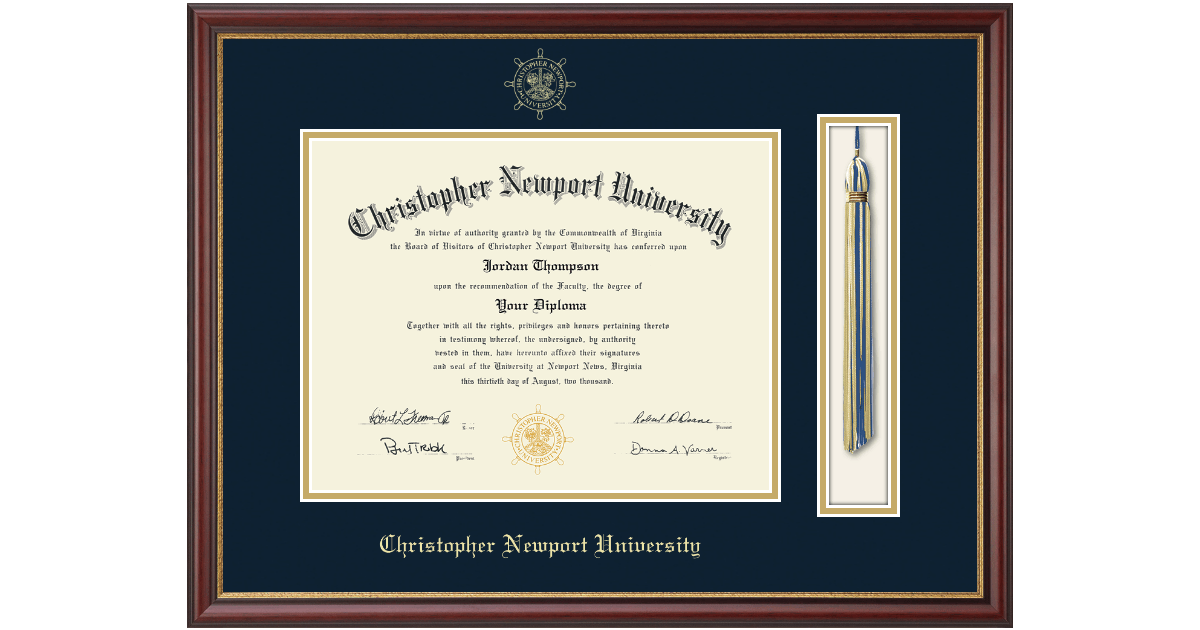 Tassel & Cord Diploma Frame in Newport Christopher Newport University ... Tassel & Cord Diploma Frame in Newport Christopher Newport University ...