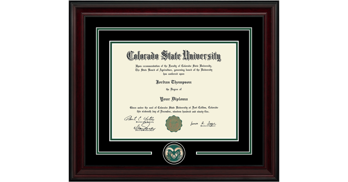Spirit Medallion Diploma Frame in Encore Colorado State University ...