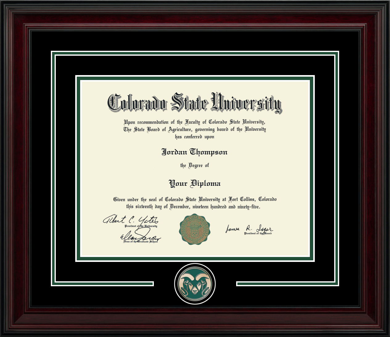 Colorado State University Spirit Medallion Diploma Frame in Encore ...