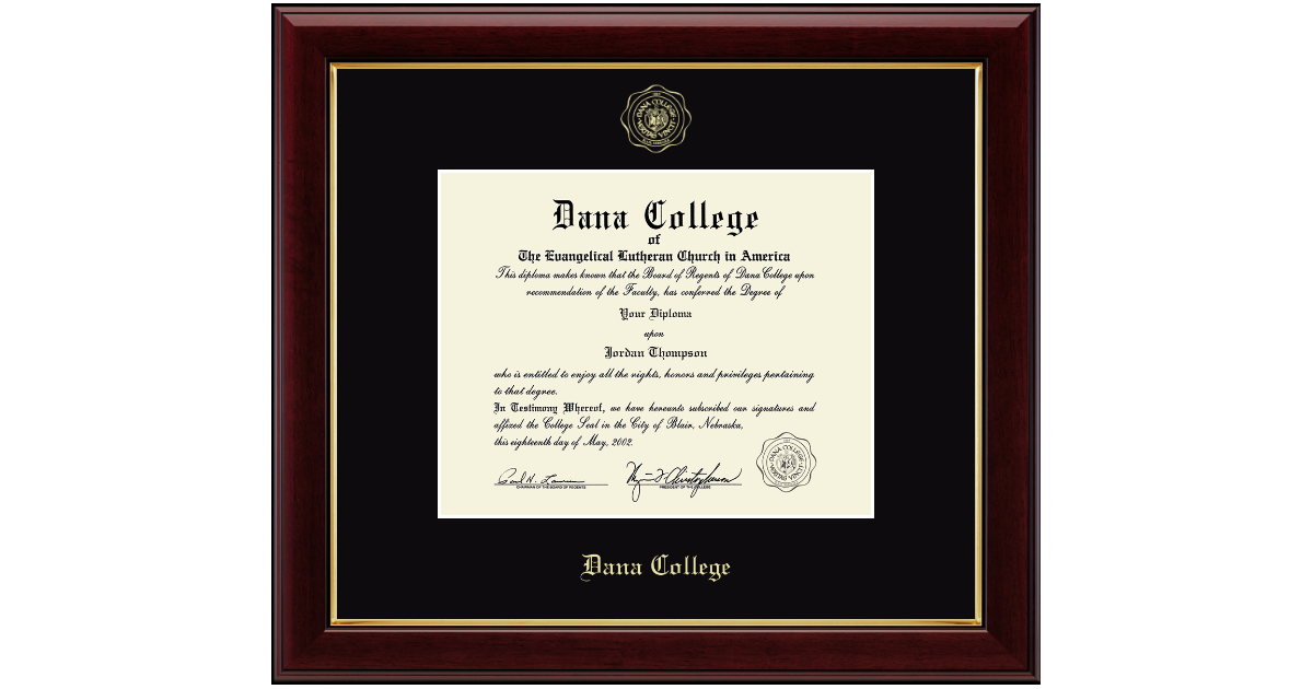 Gold Embossed Diploma Frame in Gallery Dana College - Item #112037
