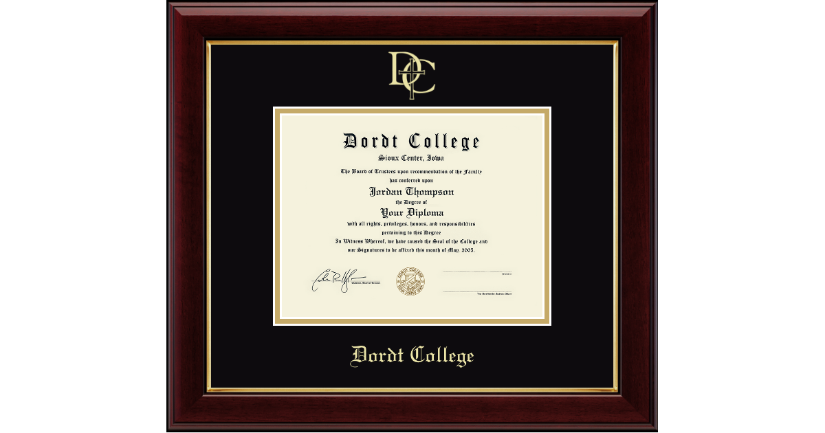 Gold Embossed Diploma Frame in Gallery Dordt College - Item #112163 ...