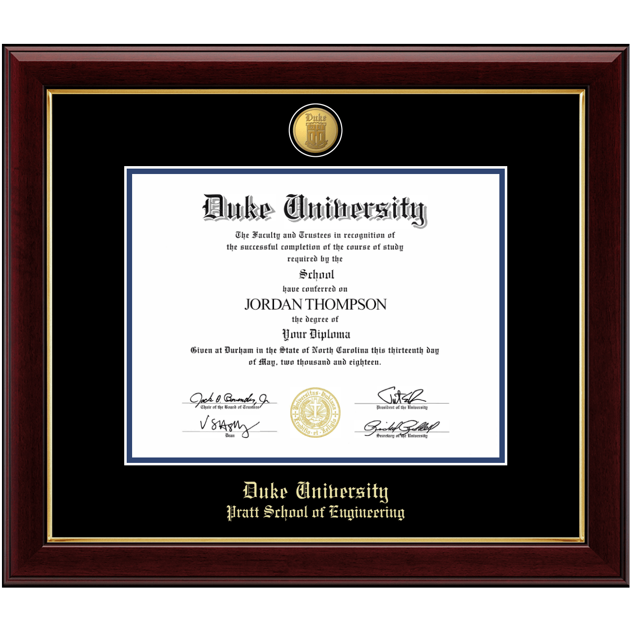 23K Diploma Frame in Gallery Duke University - Item #112200-DPS from ...
