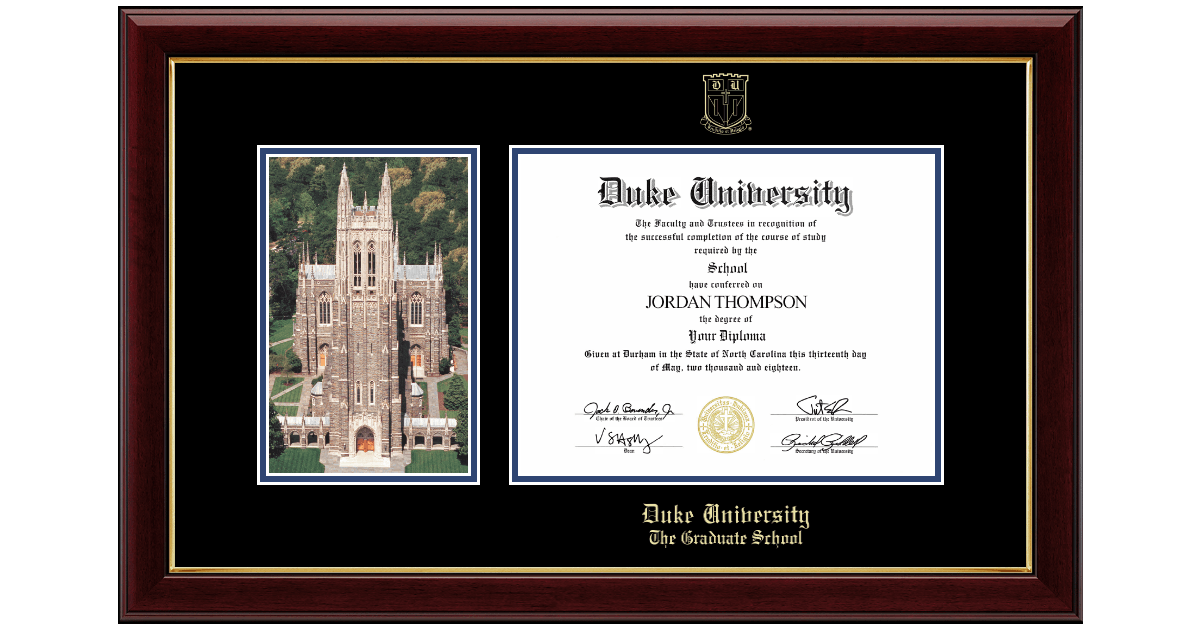 Campus Scene Diploma Frame in Gallery Duke University - Item #112203 ...
