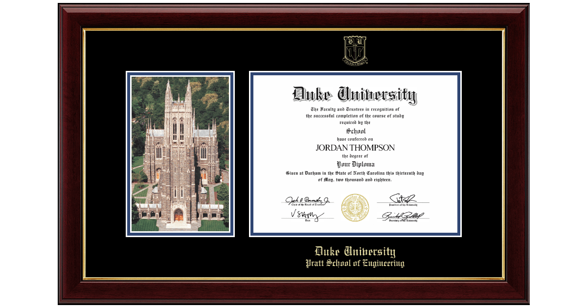 Campus Scene Diploma Frame in Gallery Duke University - Item #112203 ...