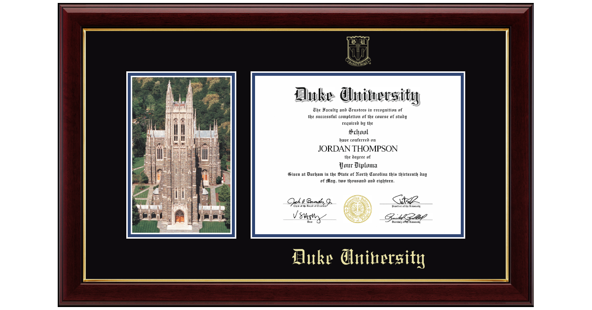 Campus Scene Diploma Frame in Gallery Duke University - Item #112203 ...
