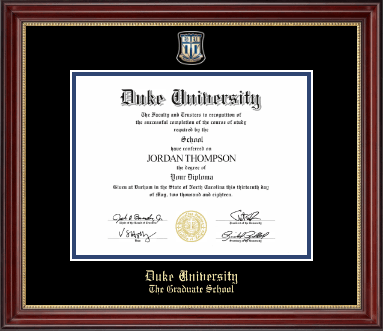 Duke The Graduate School Diploma Frames | Church Hill Classics