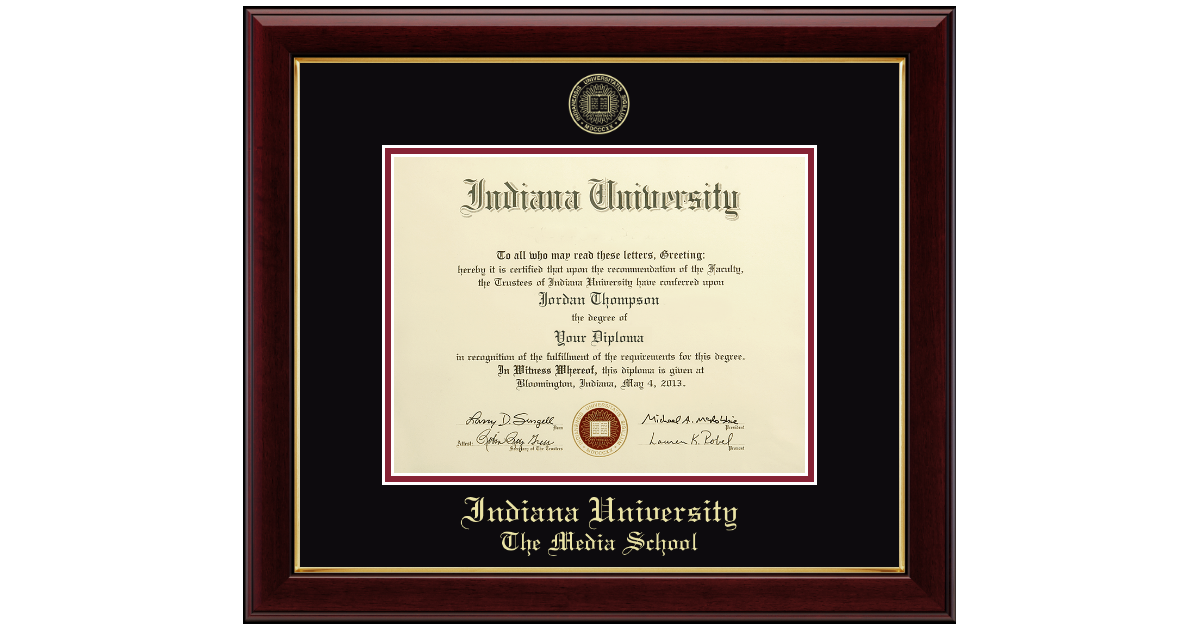 Gold Embossed Diploma Frame in Gallery Indiana University Bloomington ...