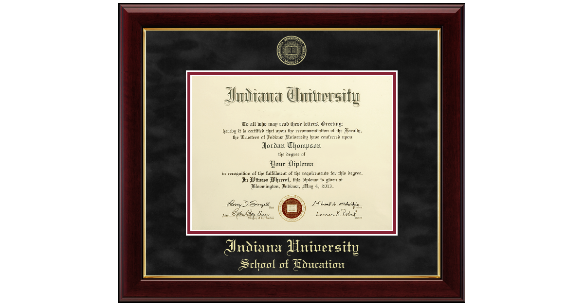 Gold Embossed Diploma Frame in Gallery Indiana University Bloomington ...