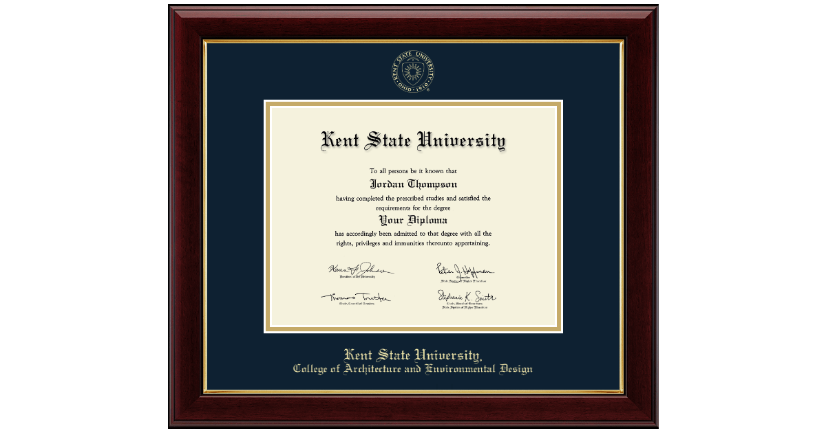 Gold Embossed Diploma Frame in Gallery Kent State University - Item ...