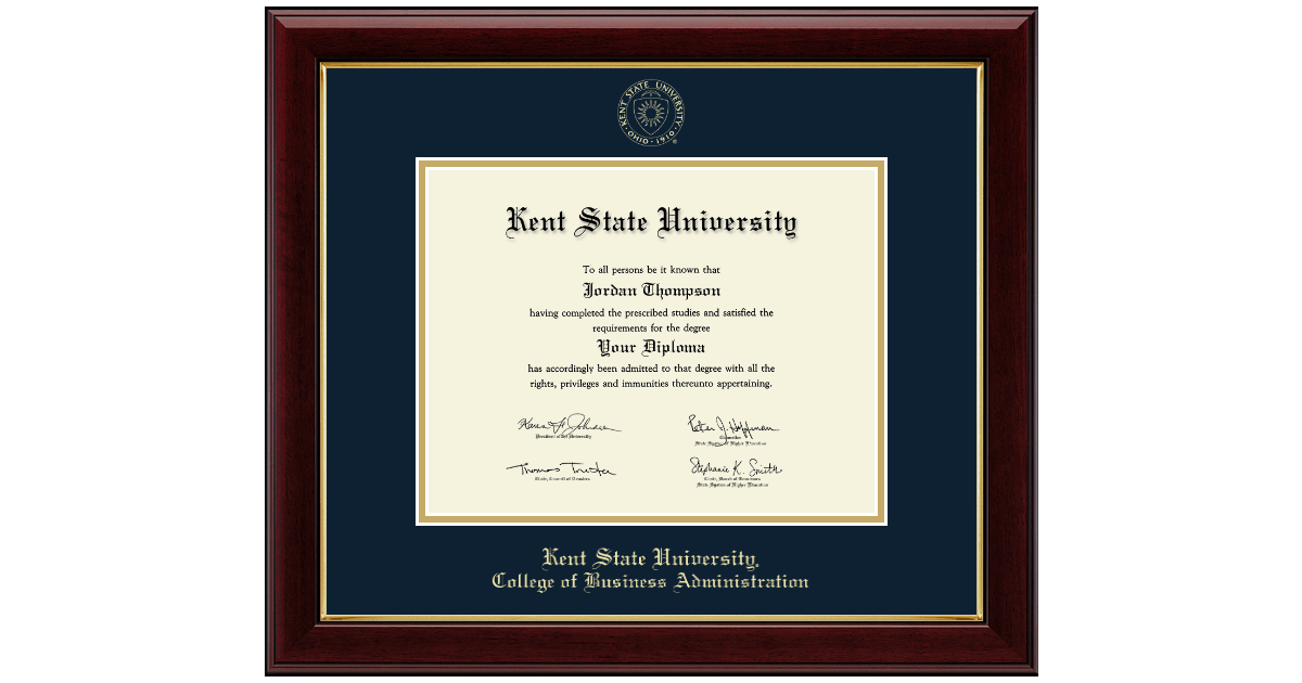 Gold Embossed Diploma Frame in Gallery Kent State University - Item ...