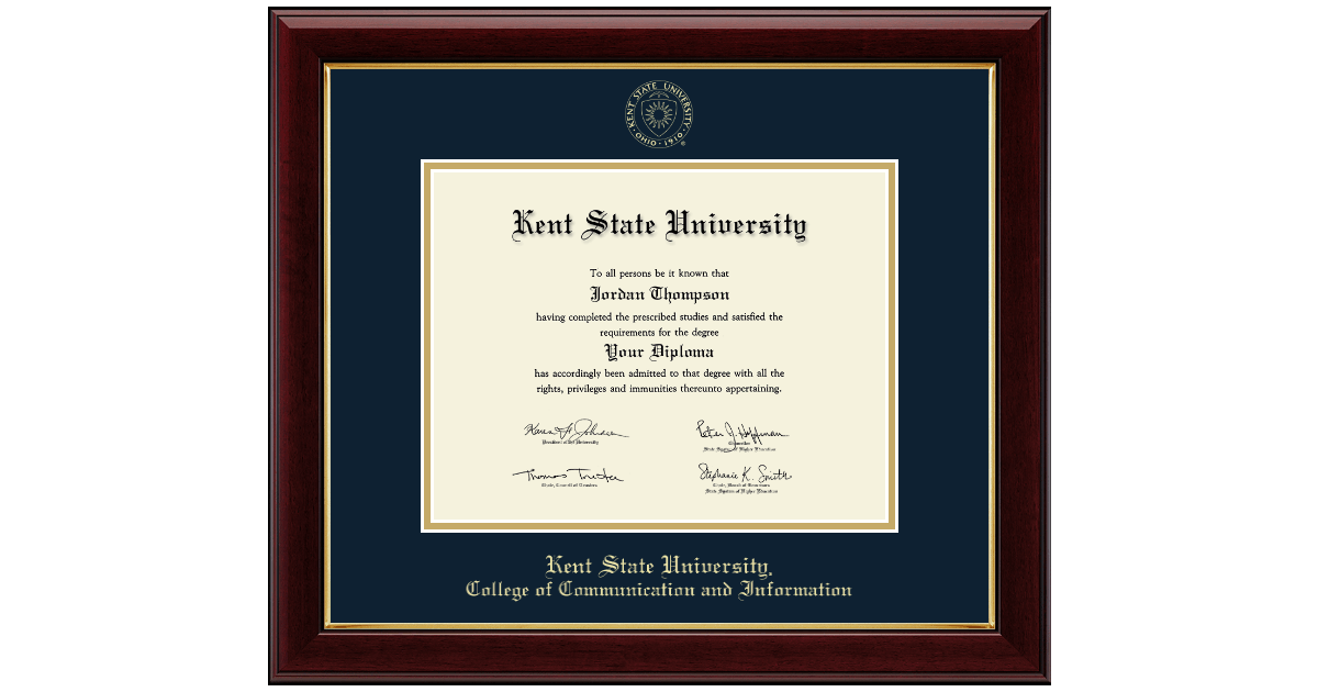 Gold Embossed Diploma Frame in Gallery Kent State University - Item ...