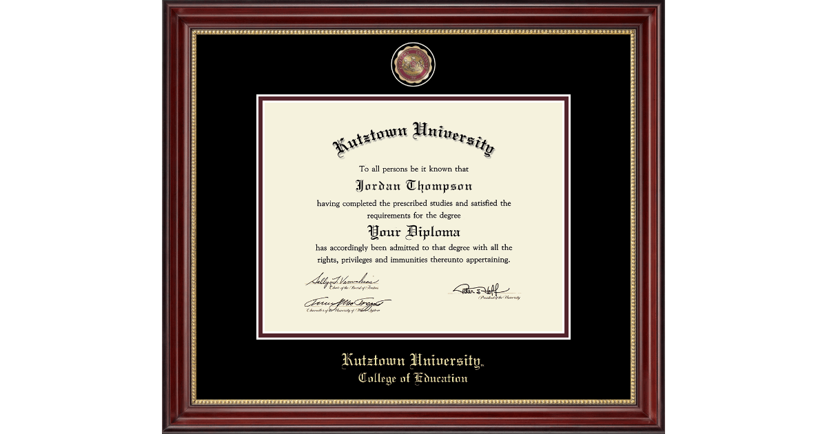 Masterpiece Medallion Diploma Frame in Kensington Gold Kutztown ...