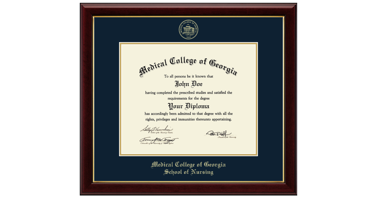 Gold Embossed Diploma Frame in Gallery Medical College of Georgia ...
