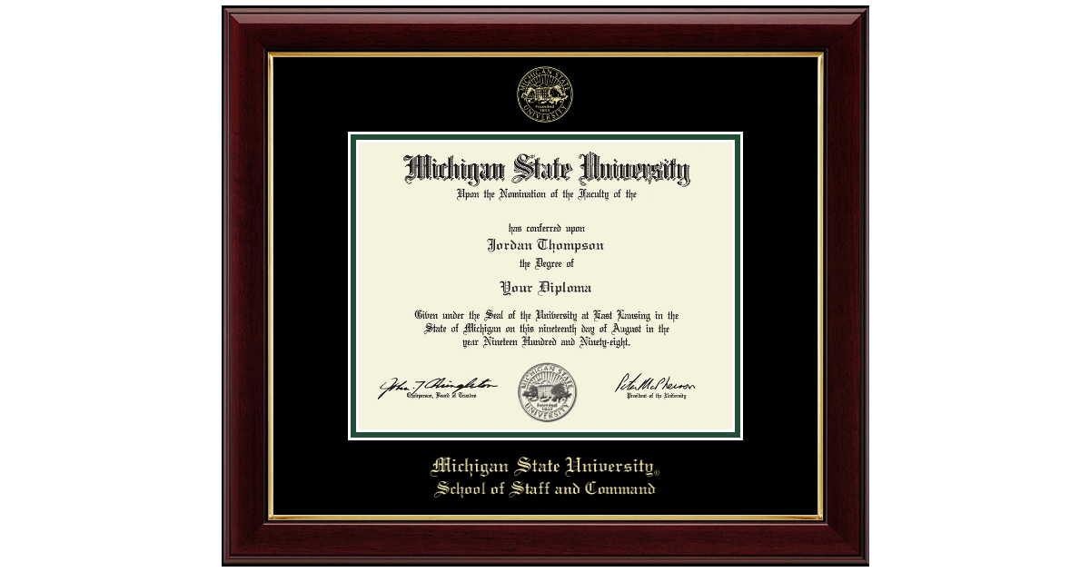 Gold Embossed Diploma Frame in Gallery Michigan State University - Item ...