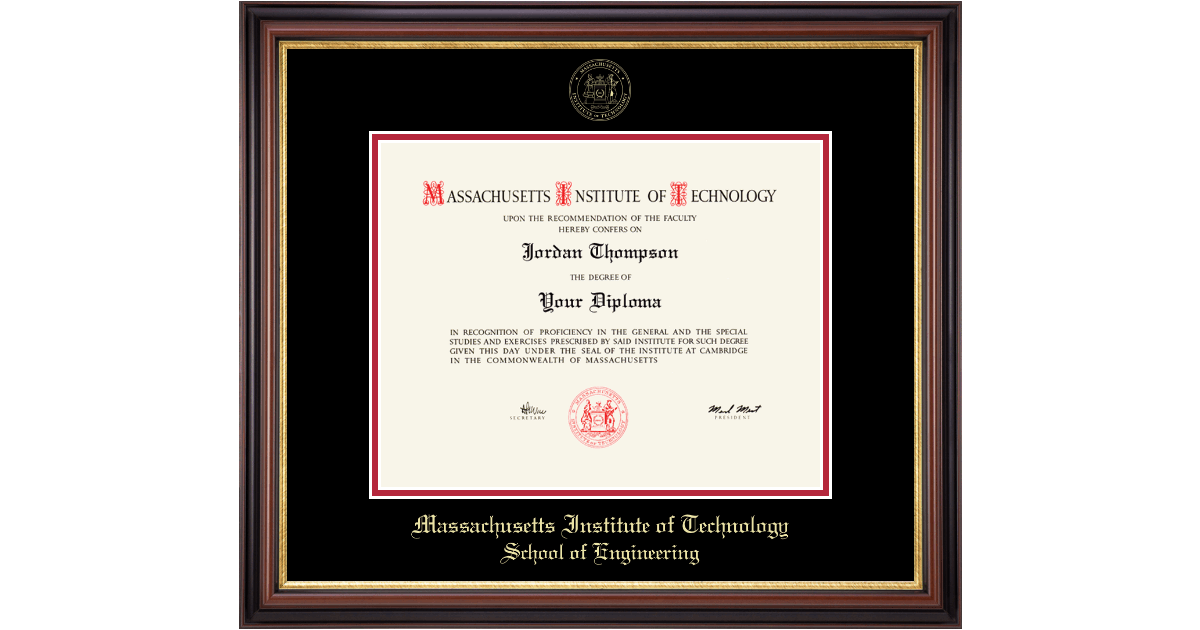 Gold Embossed Diploma Frame in Regency Gold Massachusetts Institute of ...