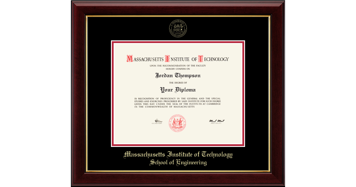 Gold Embossed Diploma Frame in Gallery Massachusetts Institute of ...