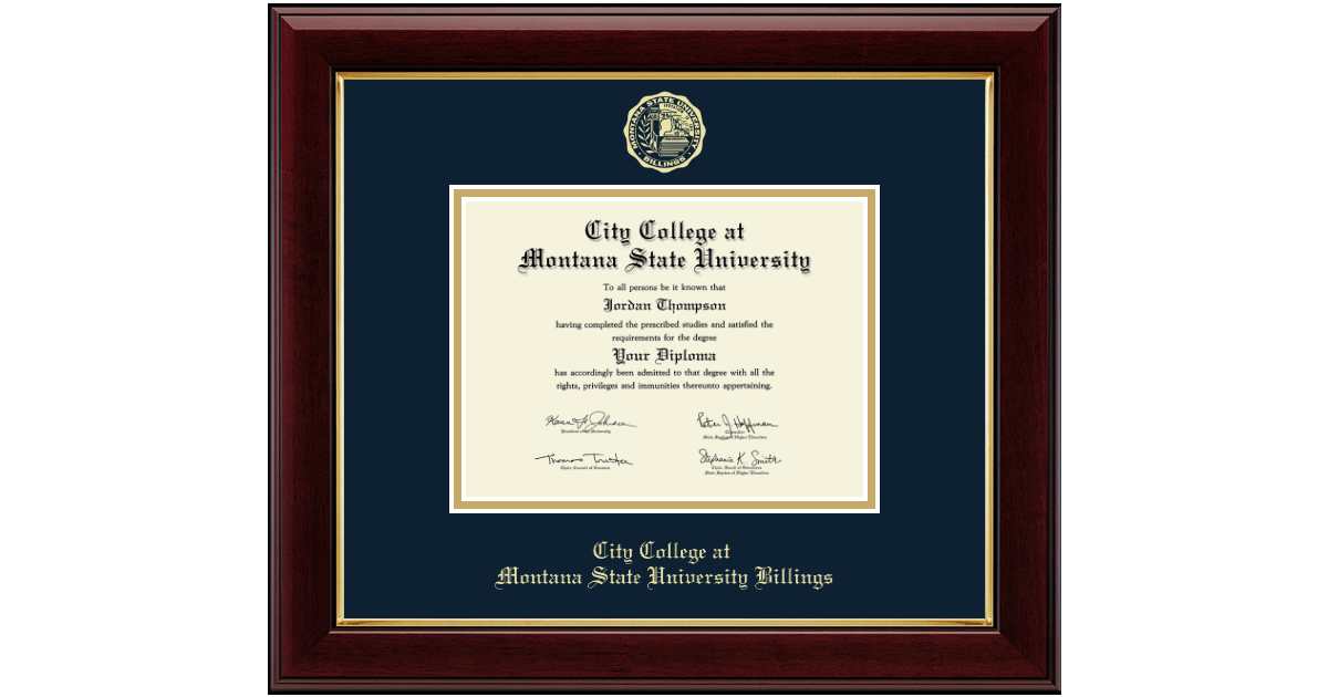 Gold Embossed Diploma Frame in Gallery Montana State University ...