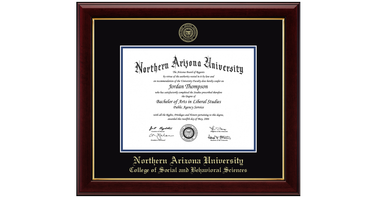 Gold Embossed Diploma Frame in Gallery Northern Arizona University ...
