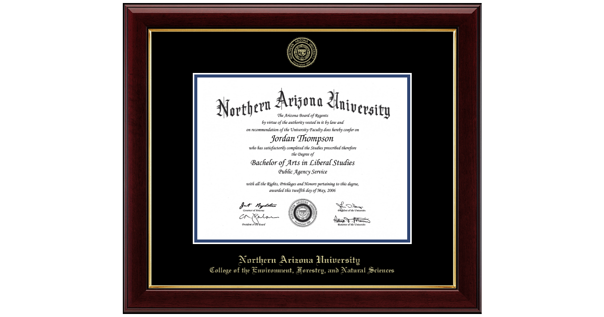 Gold Embossed Diploma Frame in Gallery Northern Arizona University ...