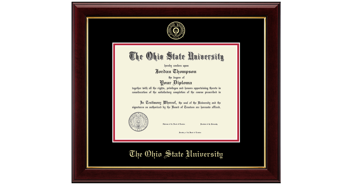 Gold Embossed Diploma Frame in Gallery The Ohio State University - Item ...