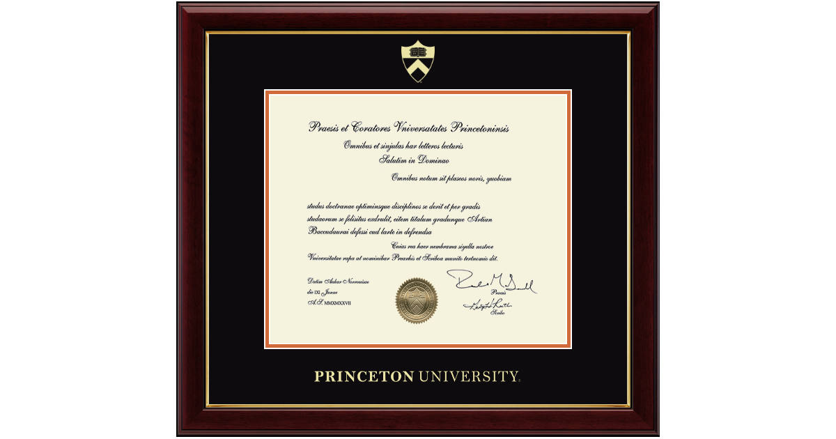 Ph.D - Gold Embossed Diploma Frame in Gallery Princeton University ...
