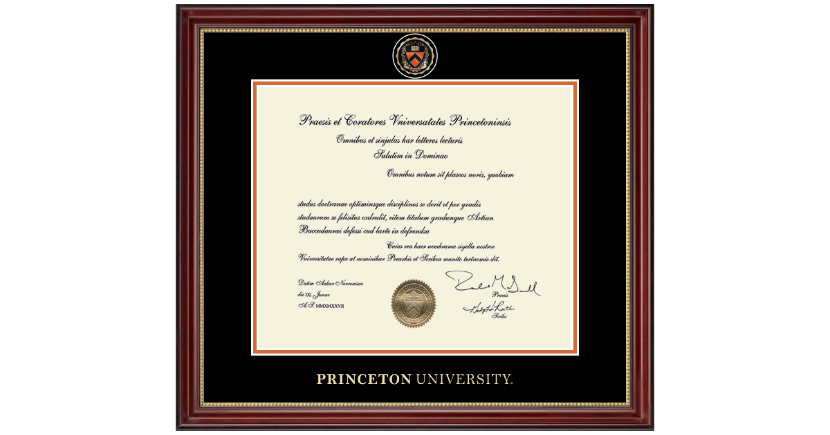 Ph.D - Masterpiece Medallion Diploma Frame in Kensington Gold Princeton ...