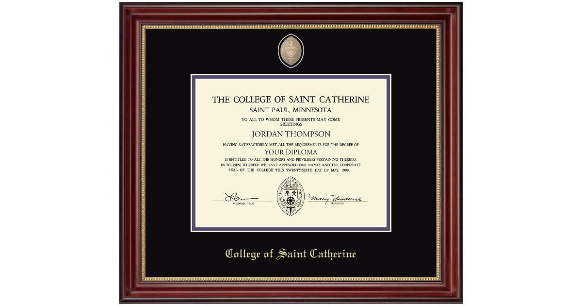 College of St. Catherine Diploma Frame | Church Hill Classics
