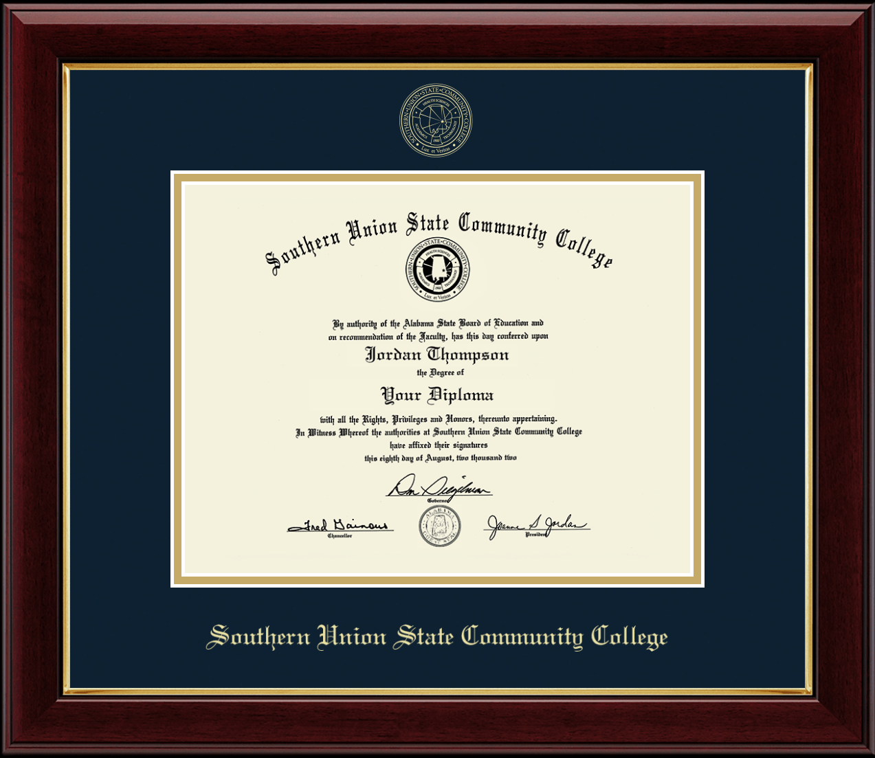 Southern Union State Community College Gold Embossed Diploma Frame in ...