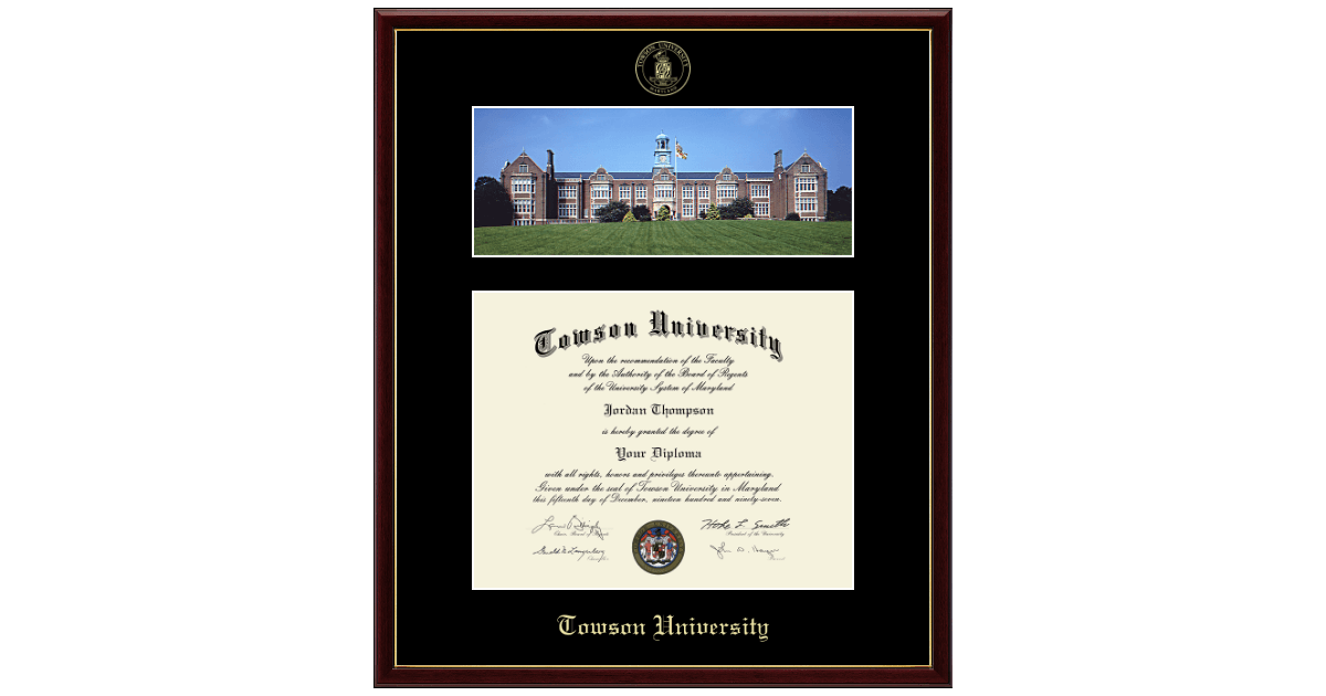 Campus Scene Diploma Frame in Galleria Towson University - Item #117687