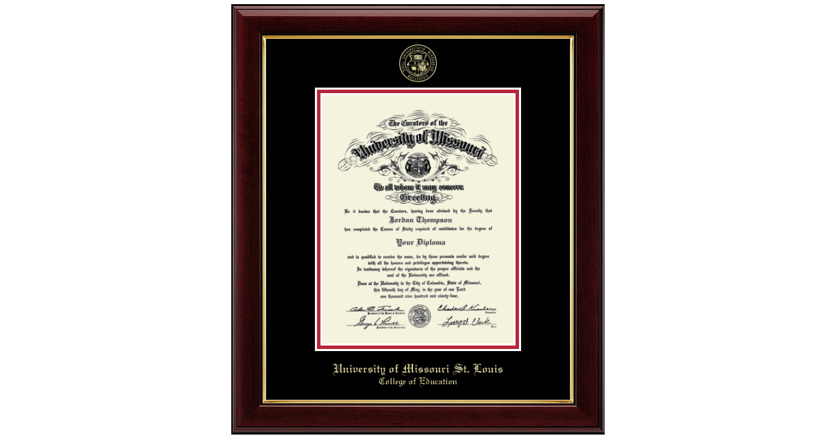 Gold Embossed Diploma Frame in Gallery University of Missouri Saint ...
