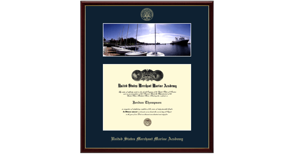 Waterfront Scene Diploma Frame in Galleria United States Merchant ...