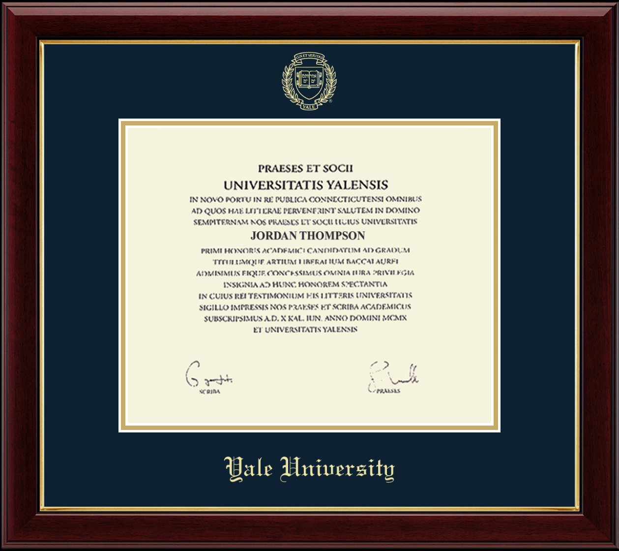 Yale College Diploma