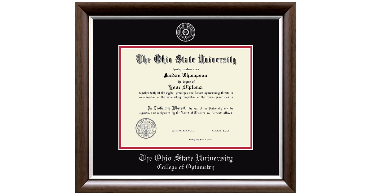 Silver Embossed Diploma Frame in Devonshire The Ohio State University ...