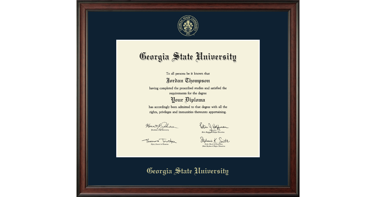 Gold Embossed Diploma Frame in Studio Georgia State University - Item ...