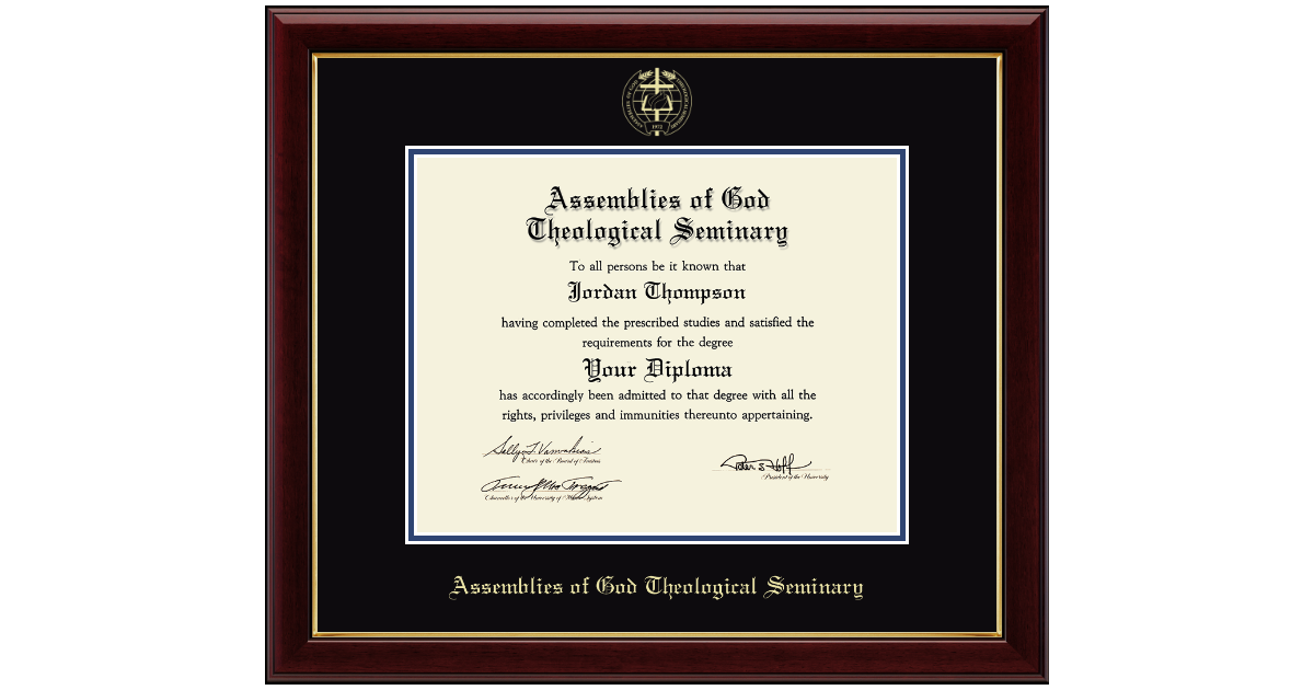 PhD - Gold Embossed Diploma Frame in Gallery Assemblies of God ...