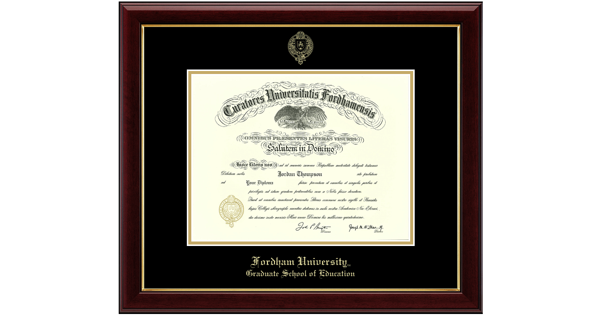 Gold Embossed Diploma Frame in Gallery Fordham University - Item ...