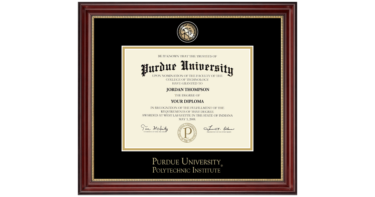 Masterpiece Medallion Diploma Frame in Kensington Gold Purdue ...